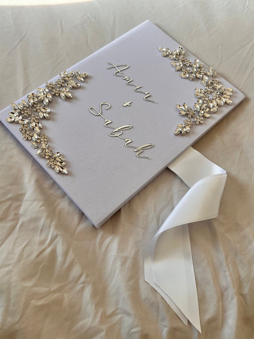 A4 Nikkah booklet - personalised wedding velvet folder - certificate h ...